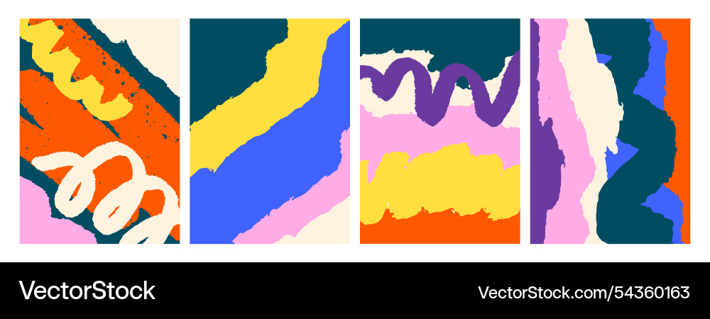 Abstract poster designs set modern wall art Vector Image