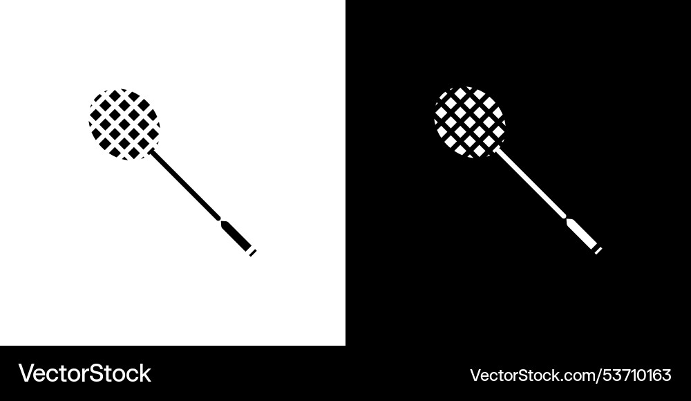 Badminton racquet icon art design Royalty Free Vector Image