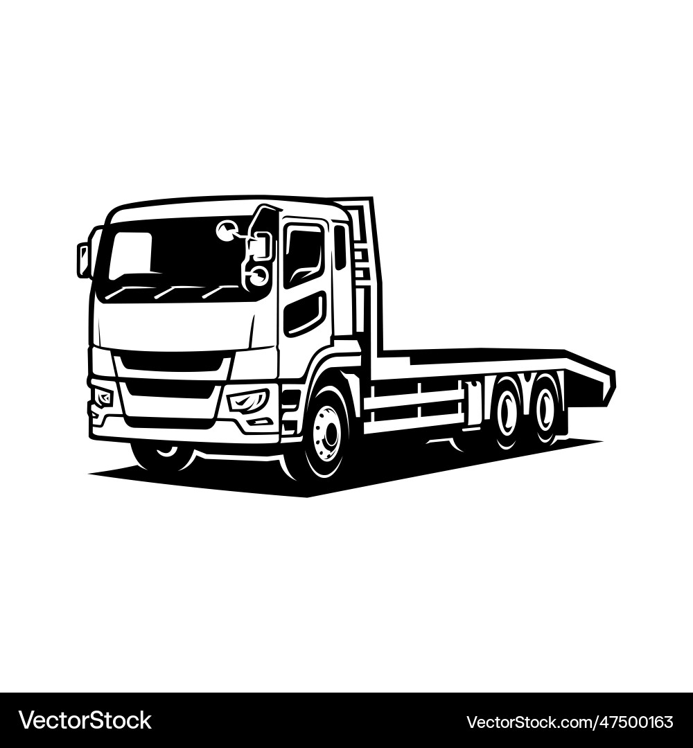 Carrier truck towing Royalty Free Vector Image