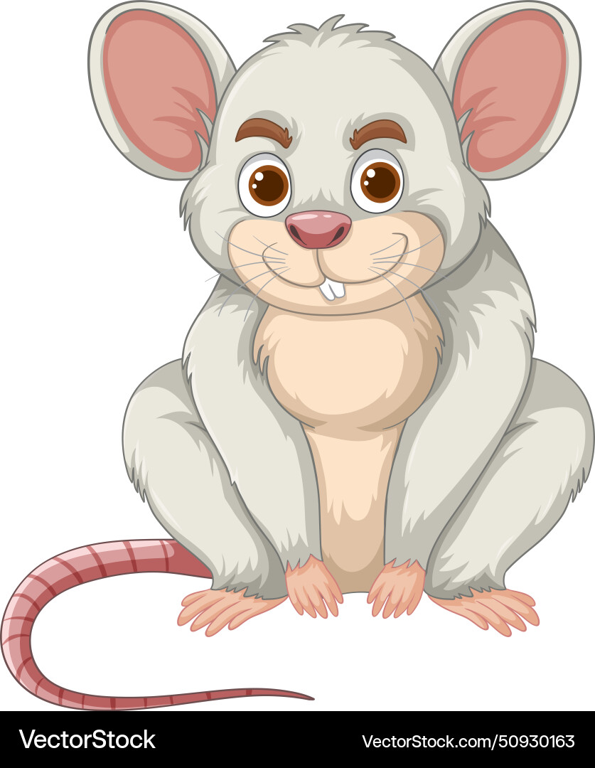Cute of a happy mouse Royalty Free Vector Image