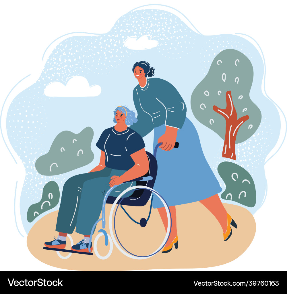 Disabled woman Royalty Free Vector Image - VectorStock