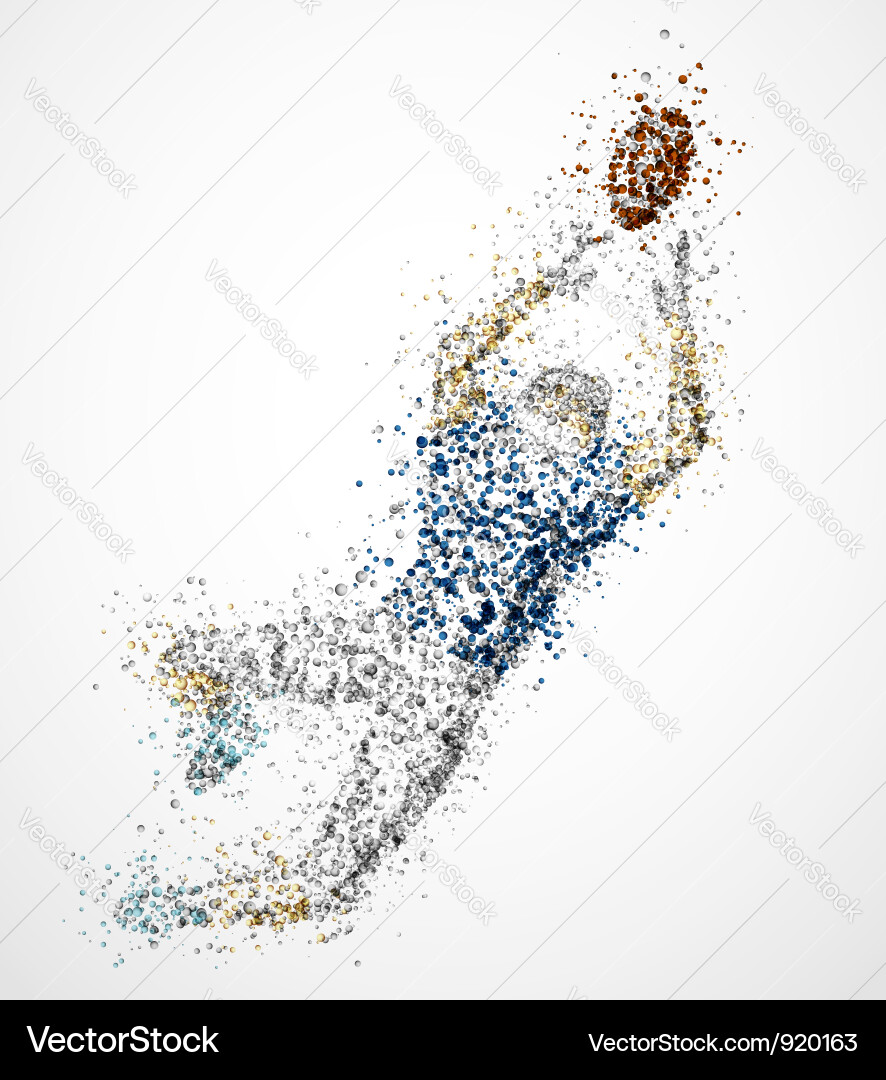 Dynamic Football Player Royalty Free Vector Image
