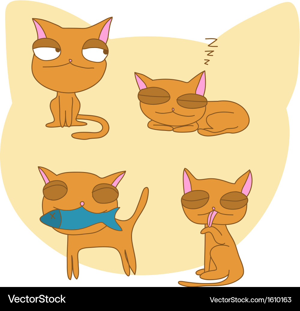 Funny cats Royalty Free Vector Image - VectorStock