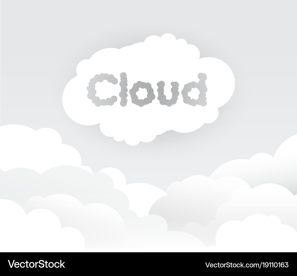 Grey cloud background Royalty Free Vector Image