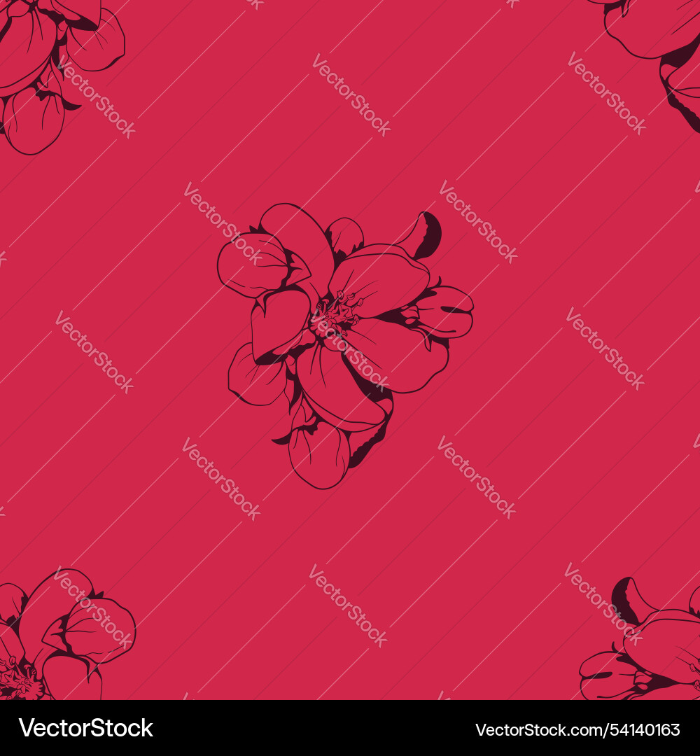 Hand drawn floral pattern design flower drawing Vector Image