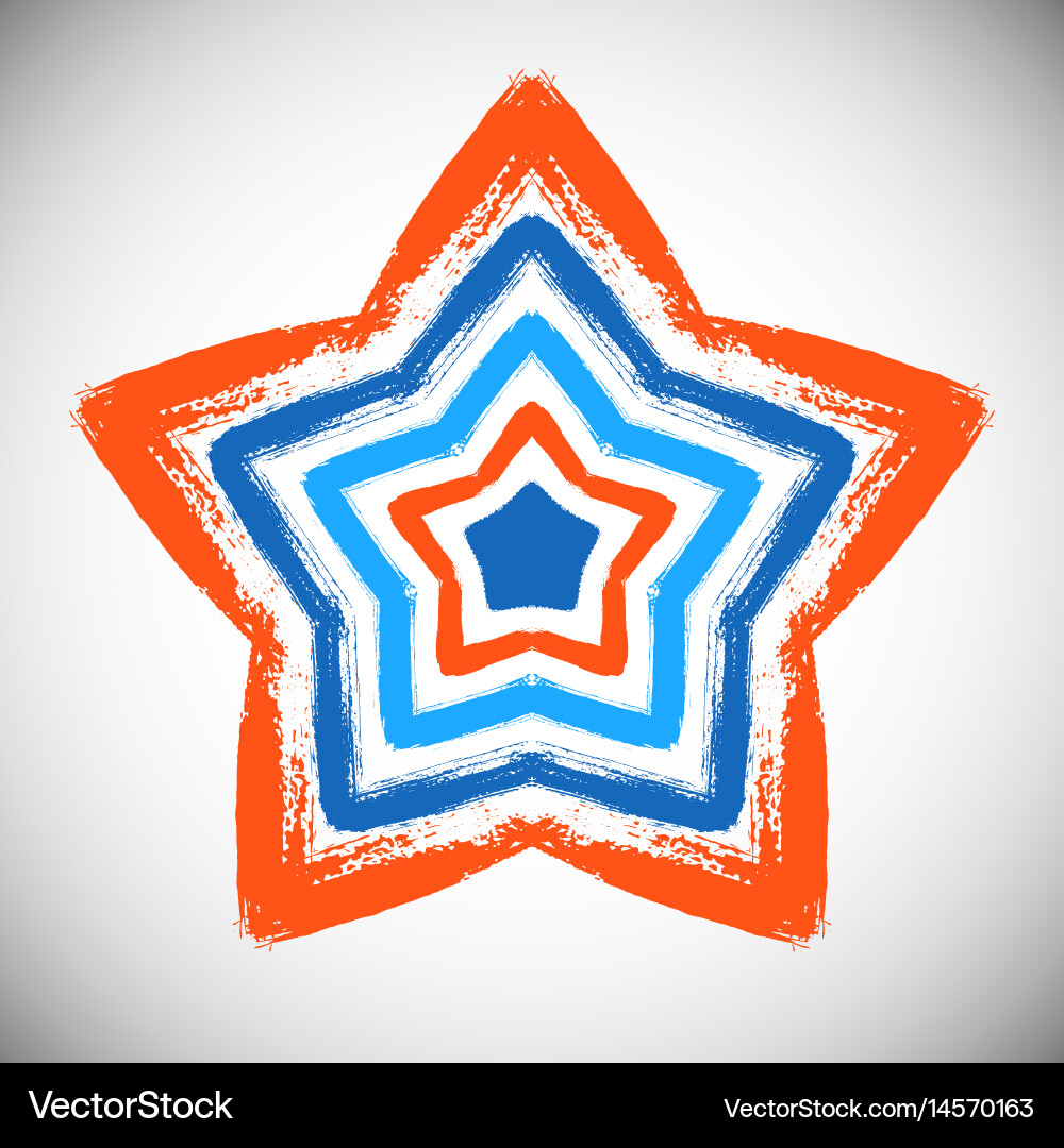 Hand drawn star Royalty Free Vector Image - VectorStock