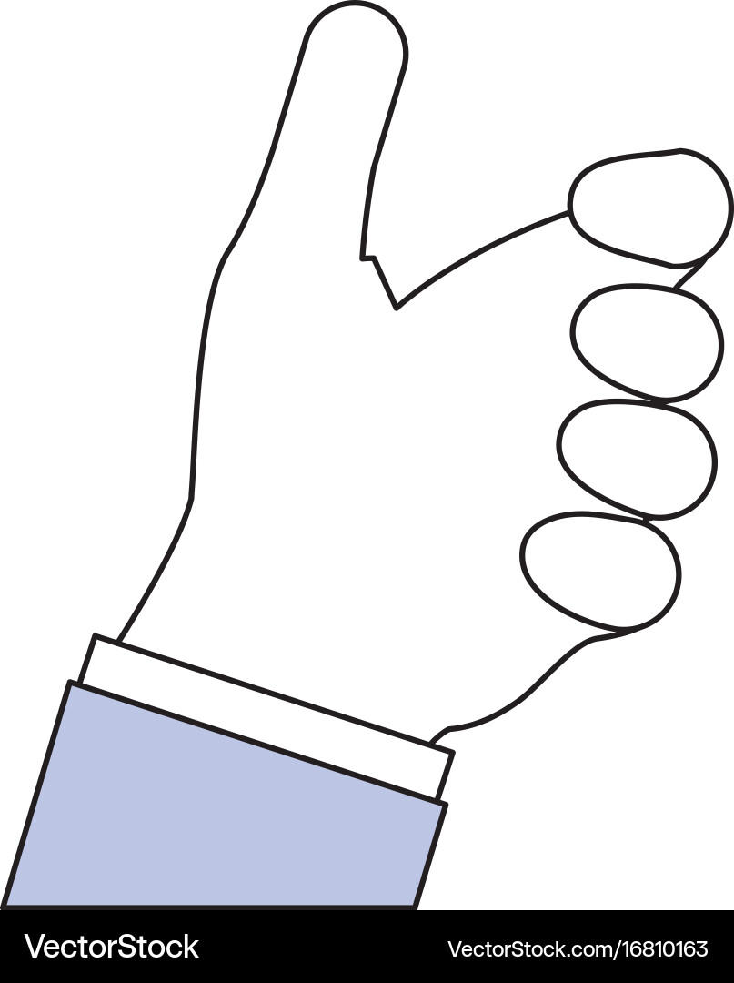 Human hand symbol Royalty Free Vector Image - VectorStock