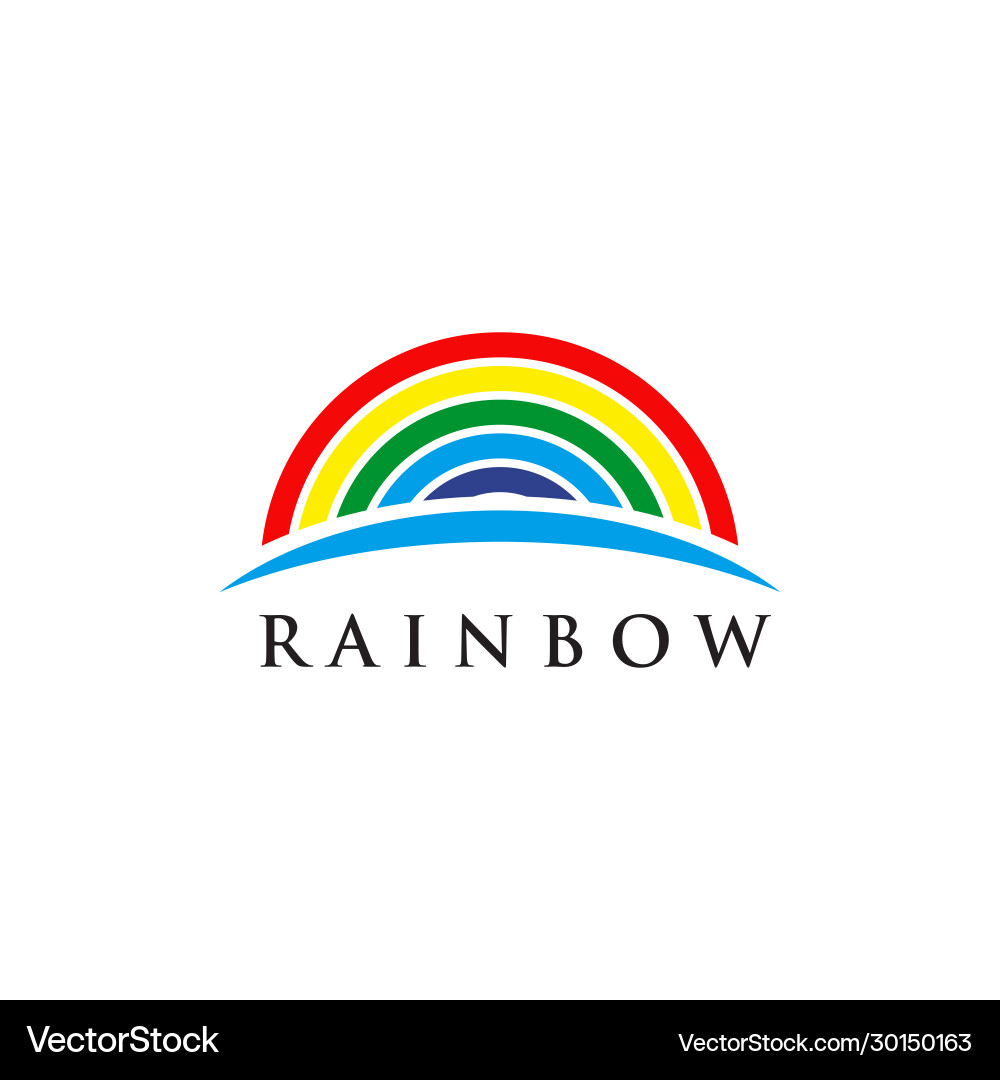 Rainbow logo icon design template – Royalty-Free Vector | VectorStock