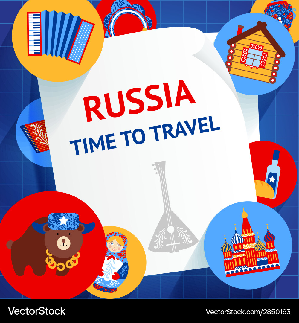 Russia background template Royalty Free Vector Image