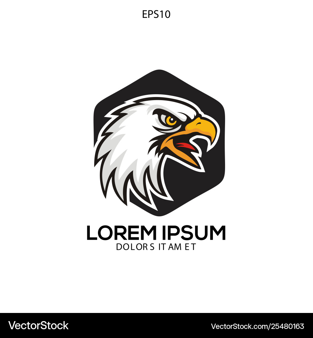 Unique logo eagle head Royalty Free Vector Image