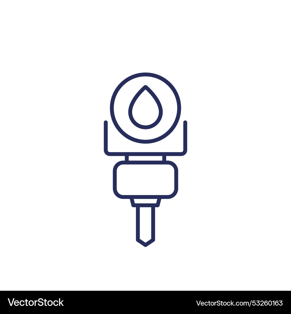 Waterjet line icon cnc machine water jet cutter Vector Image