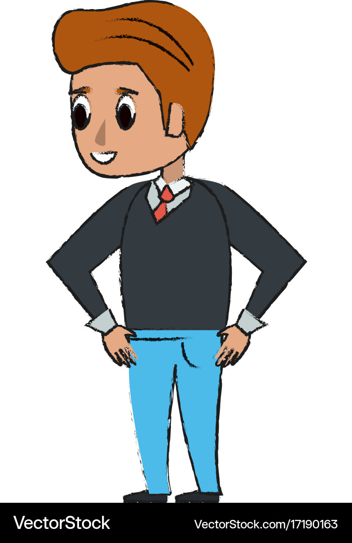 Young man cartoon Royalty Free Vector Image - VectorStock