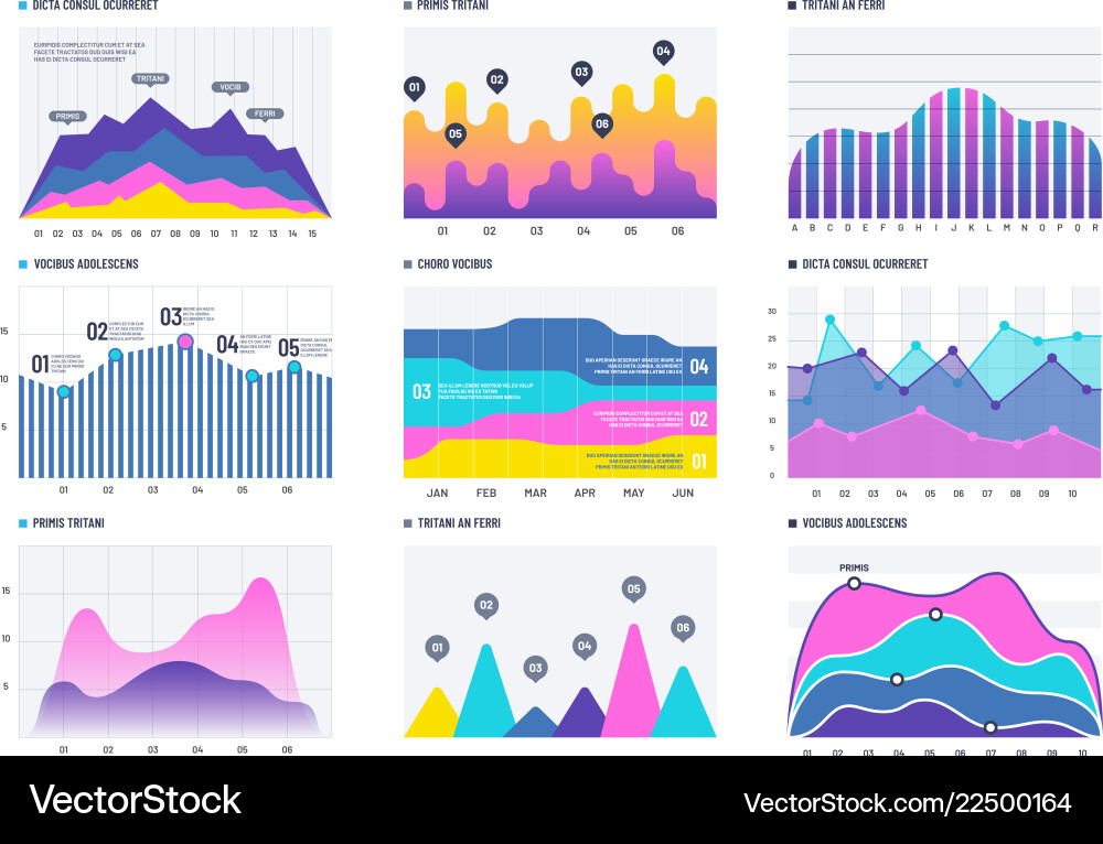 Business Bar Graph & Line Chart Royalty Free Vector