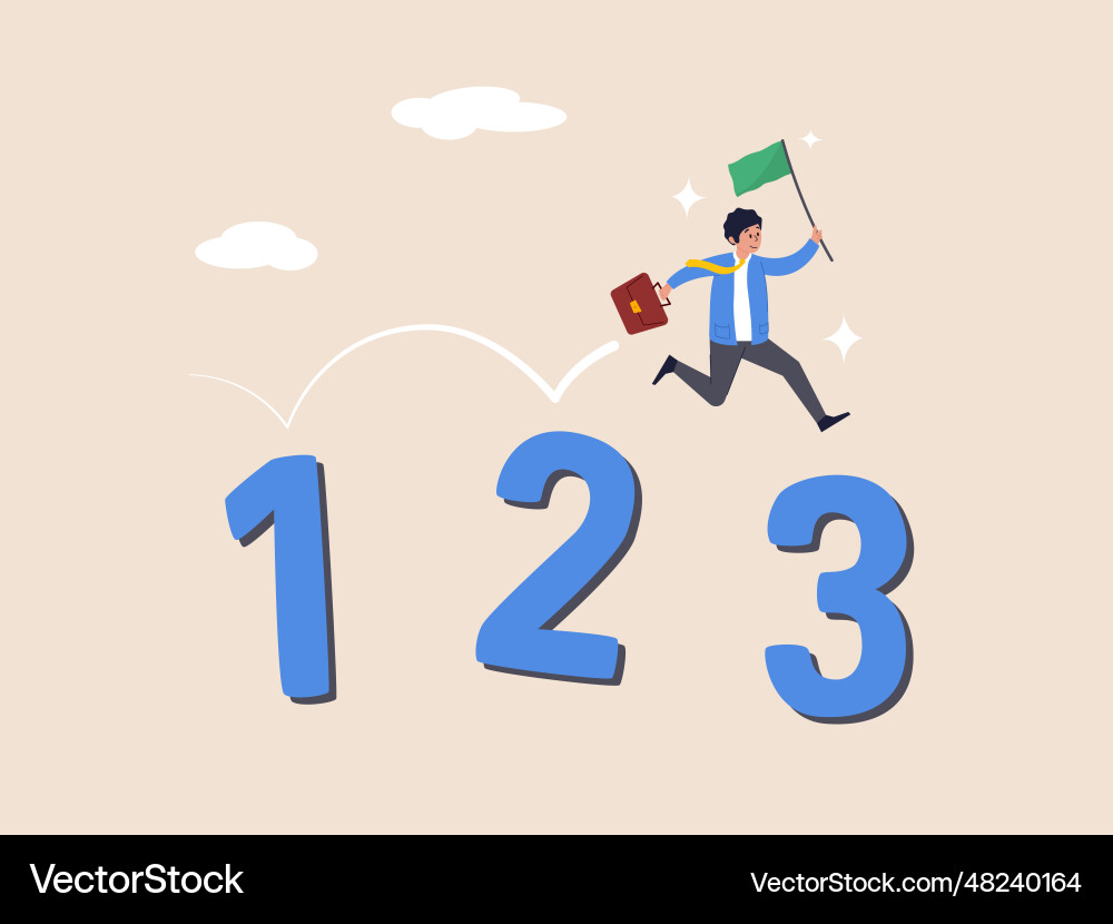 Business manual concept step by guide Royalty Free Vector