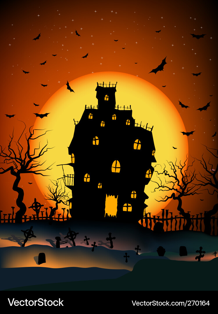 Haunted house Royalty Free Vector Image - VectorStock