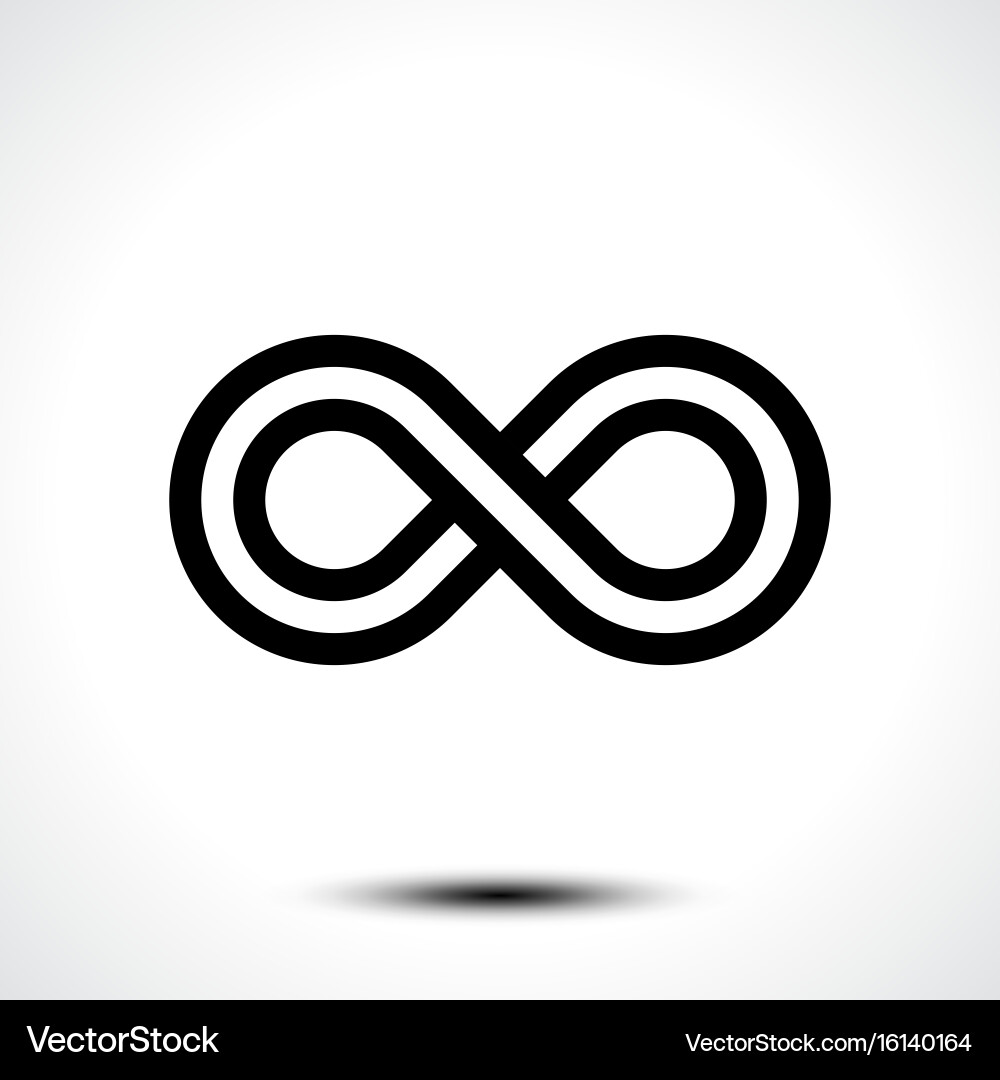 Infinity symbol icon Royalty Free Vector Image