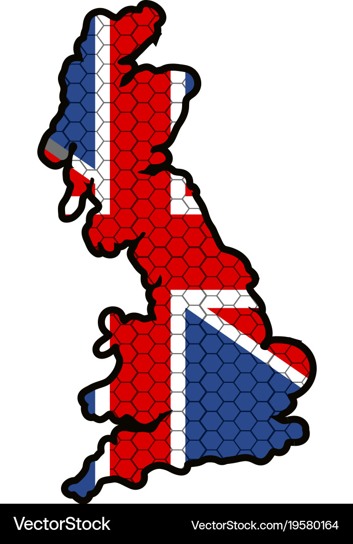 Map of the united kingdom Royalty Free Vector Image