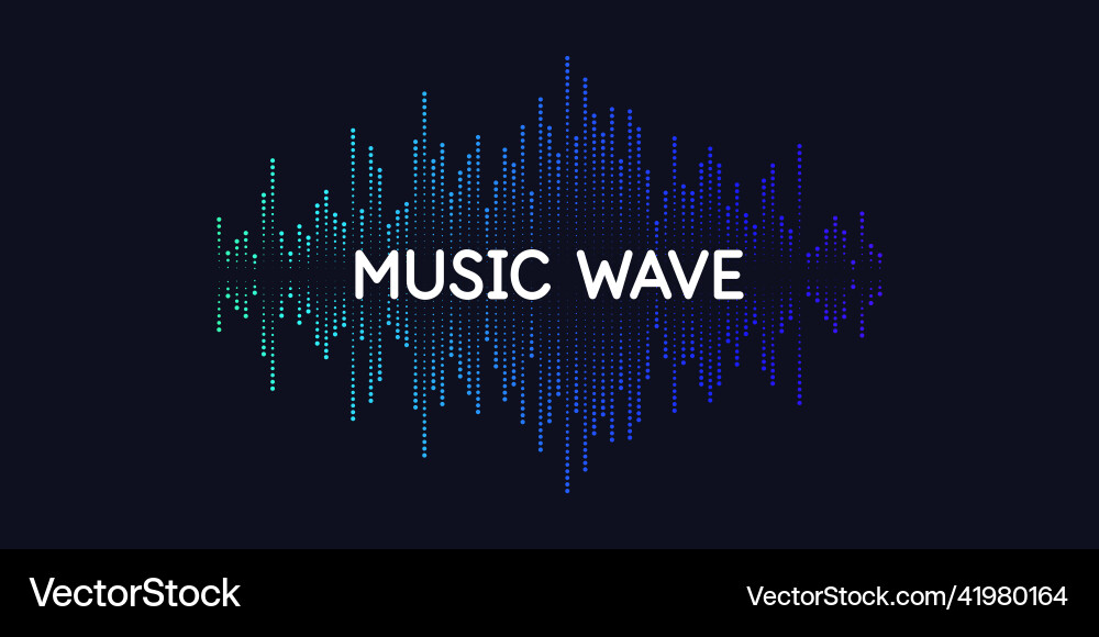 Music wave in the form Royalty Free Vector Image