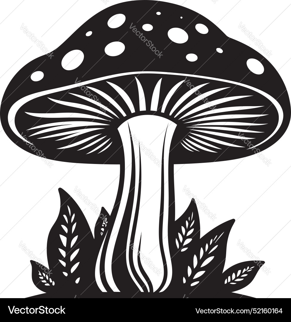 Myco melange mushroom icon in toadstool tempest Vector Image