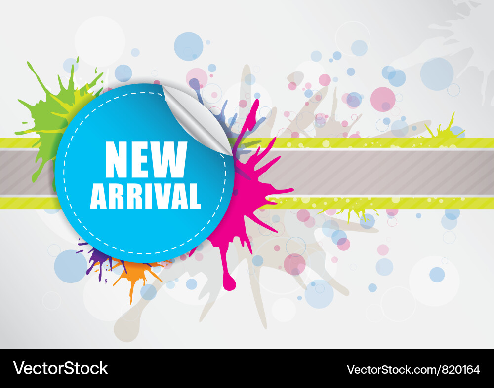 New arrival label design Royalty Free Vector Image