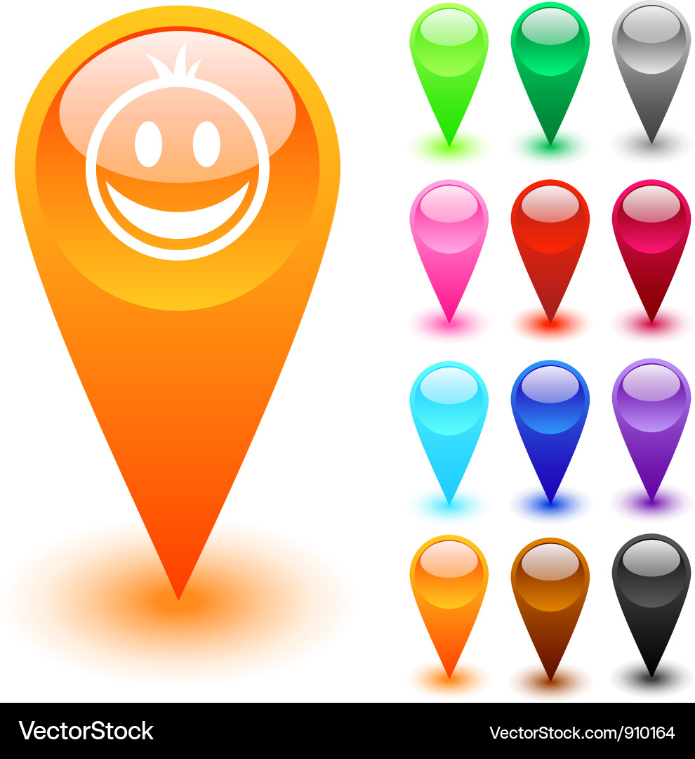 Smiley button Royalty Free Vector Image - VectorStock
