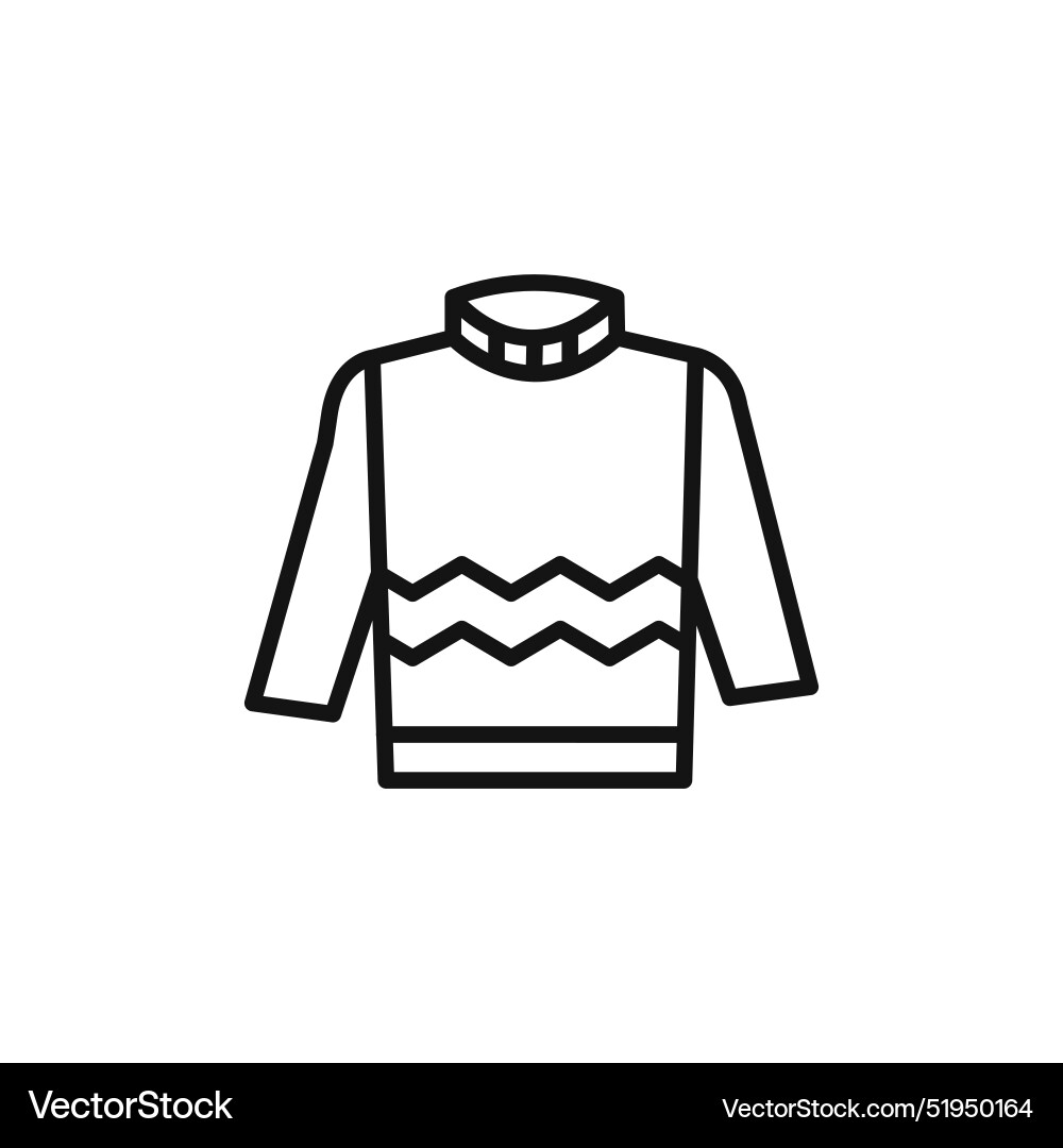 Sweater logo sign outline Royalty Free Vector Image