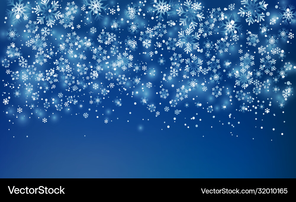 Abstract Christmas Snowflake Storm Royalty Free Vector Image