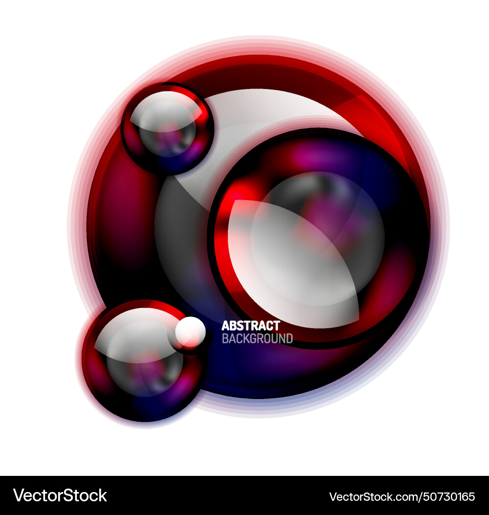 Abstract glass circle banner template Royalty Free Vector