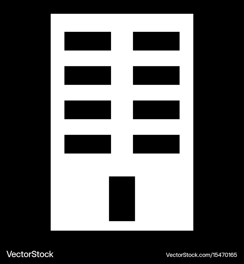 Building it is the white color icon Royalty Free Vector