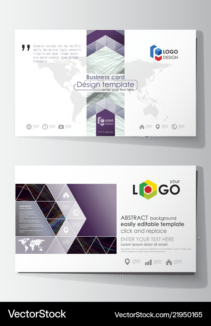 Business card templates cover template easy Vector Image