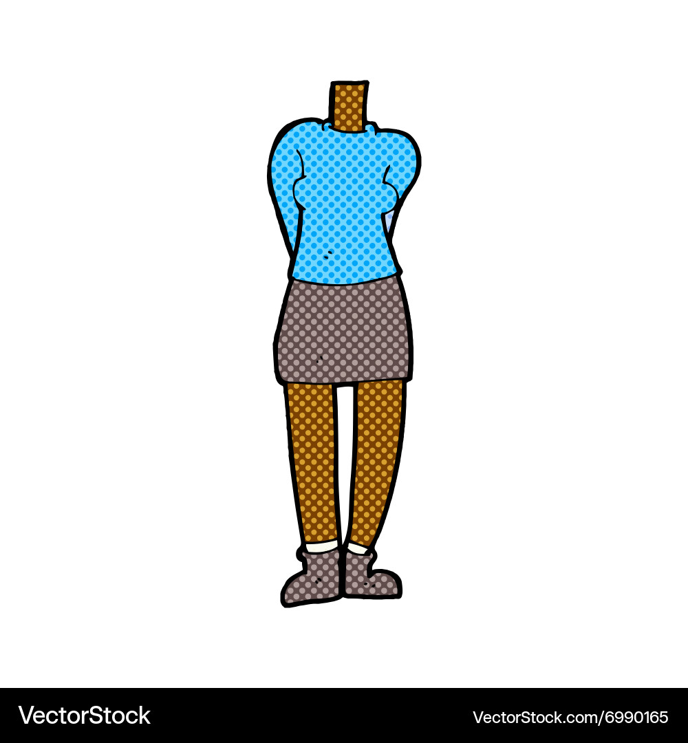 Comic cartoon female body mix and match Royalty Free Vector