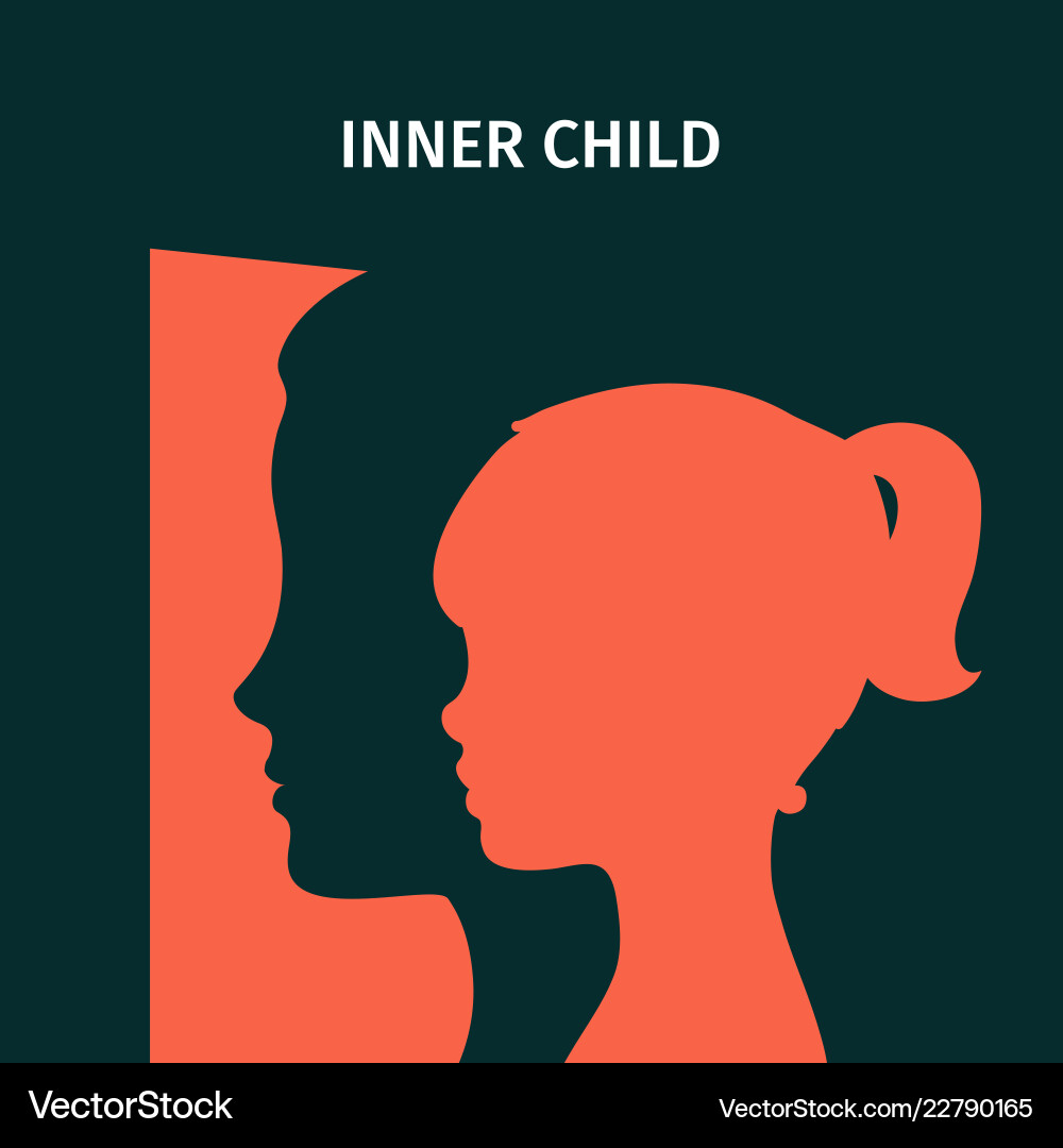 Concept of inner child Royalty Free Vector Image