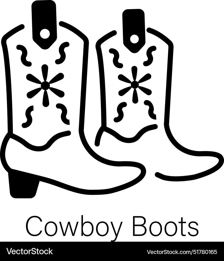 Cowboy boots Royalty Free Vector Image - VectorStock
