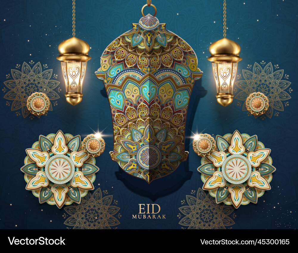 Eid mubarak design Royalty Free Vector Image - VectorStock