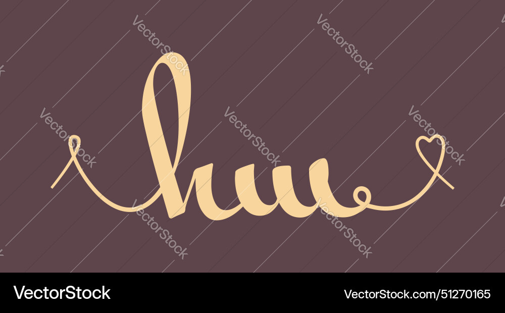 Hm initial wedding monogram calligraphy hand Vector Image