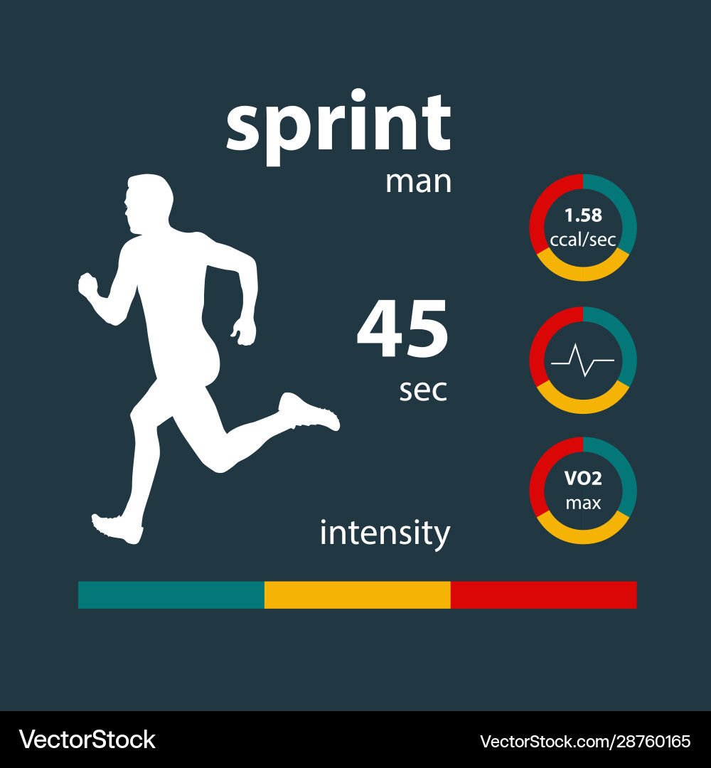 Infographics sprint male Royalty Free Vector Image