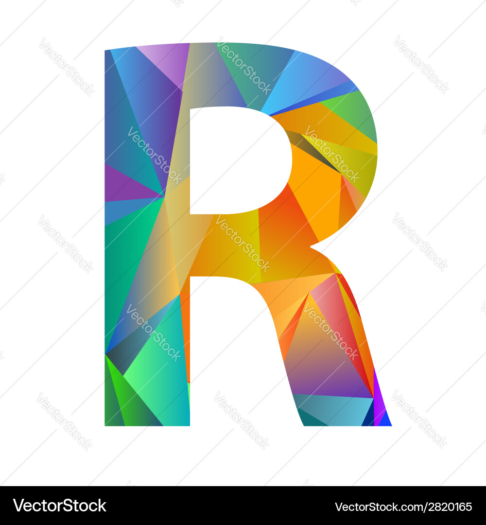 Letter r Royalty Free Vector Image - VectorStock
