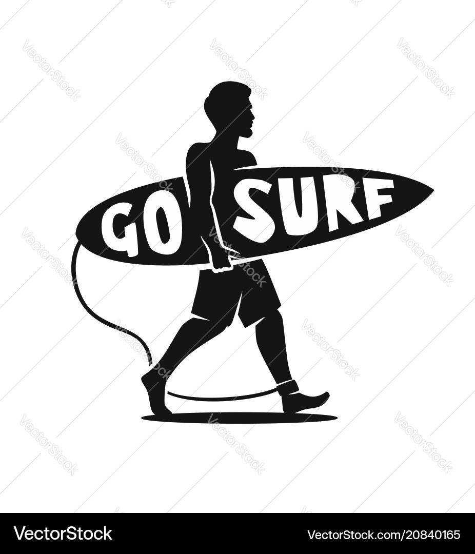 Man surfer Royalty Free Vector Image - VectorStock