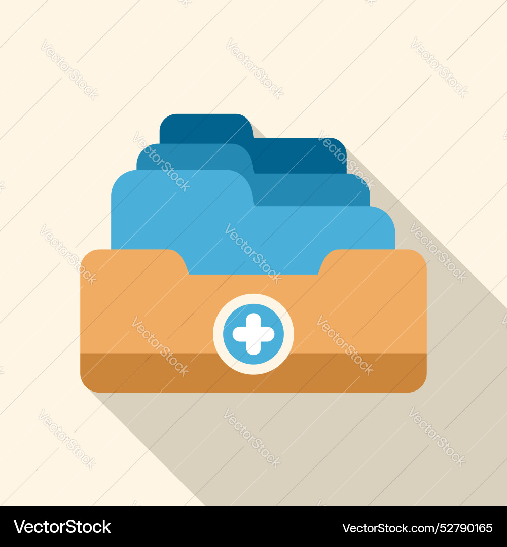 Medical records folder containing patient files Vector Image