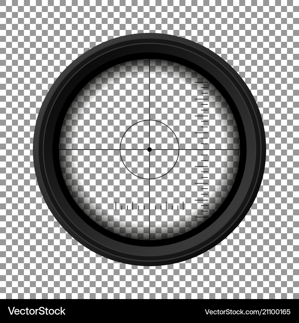 Sniper rifle scope military weapon view Royalty Free Vector