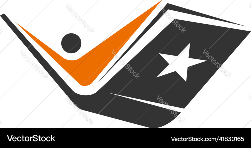 Success education book logo icon brand identity Vector Image