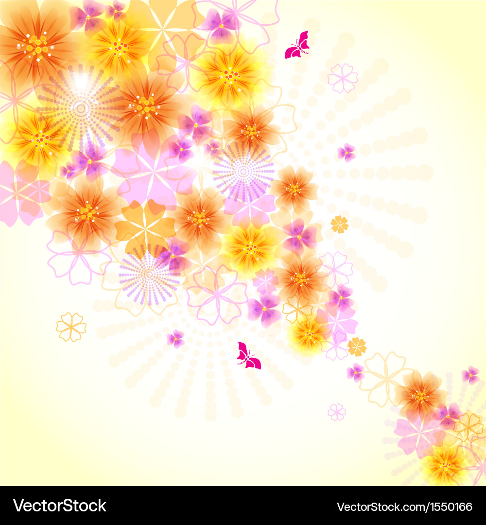 Colorful floral background Royalty Free Vector Image