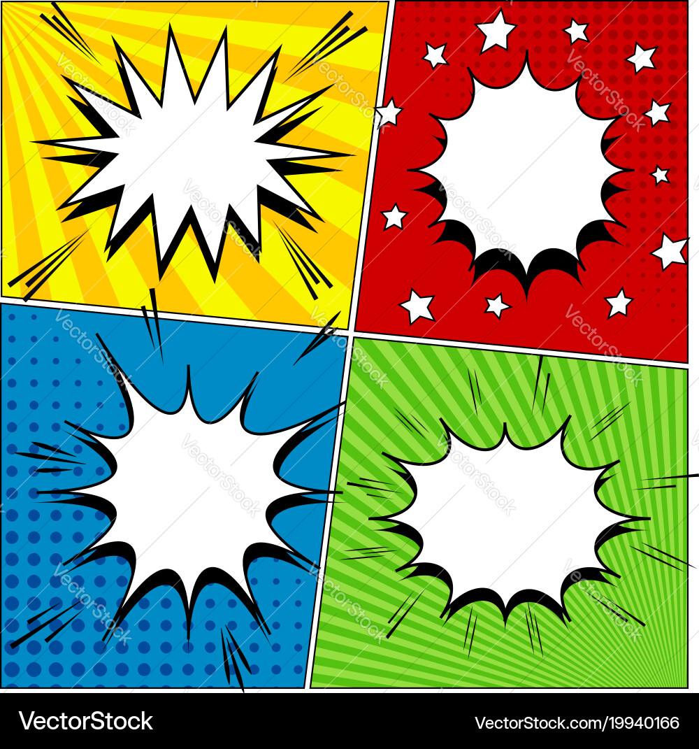 Comic book page background Royalty Free Vector Image
