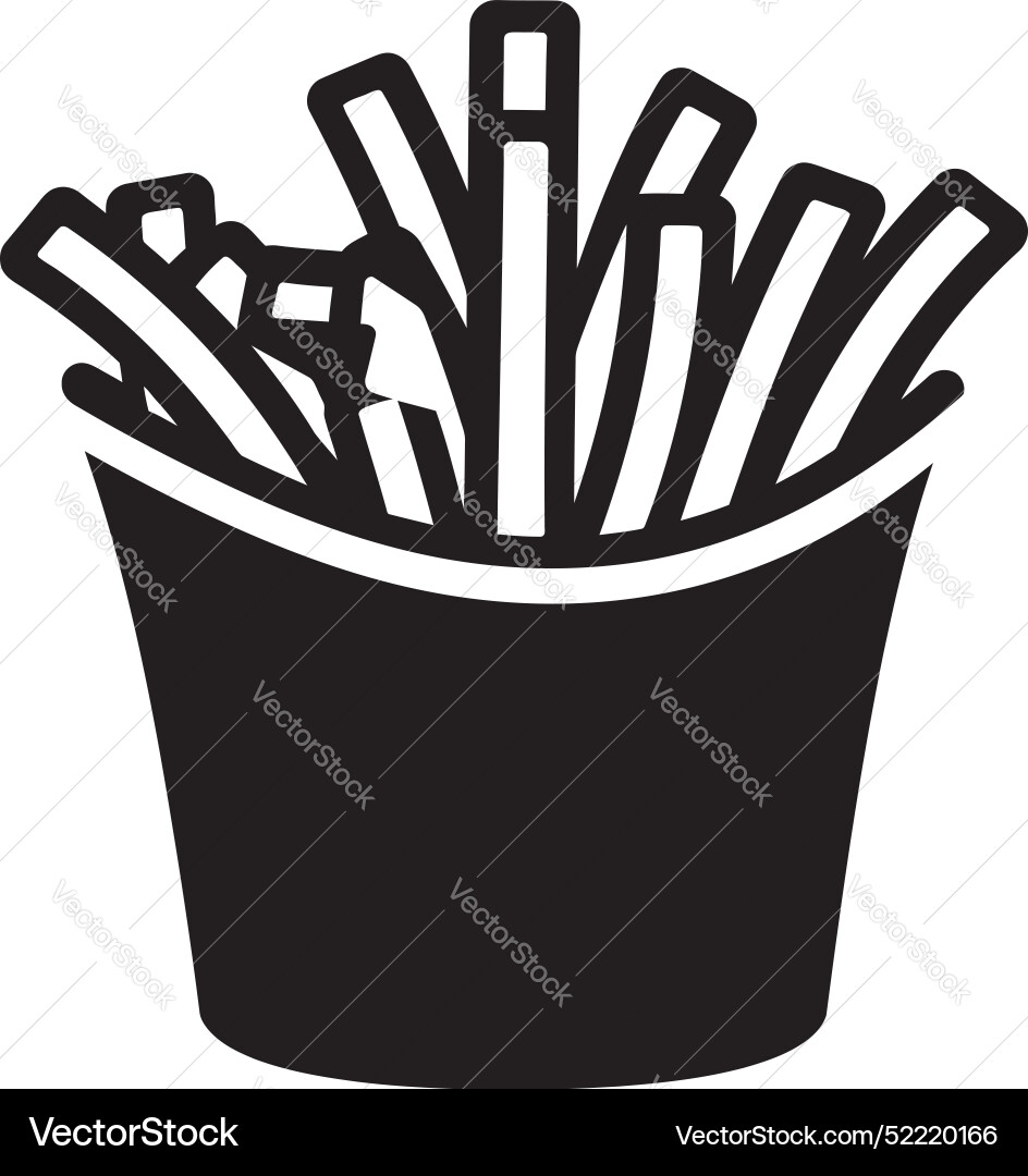 Crispcrest iconic fry design potatoperfection Vector Image