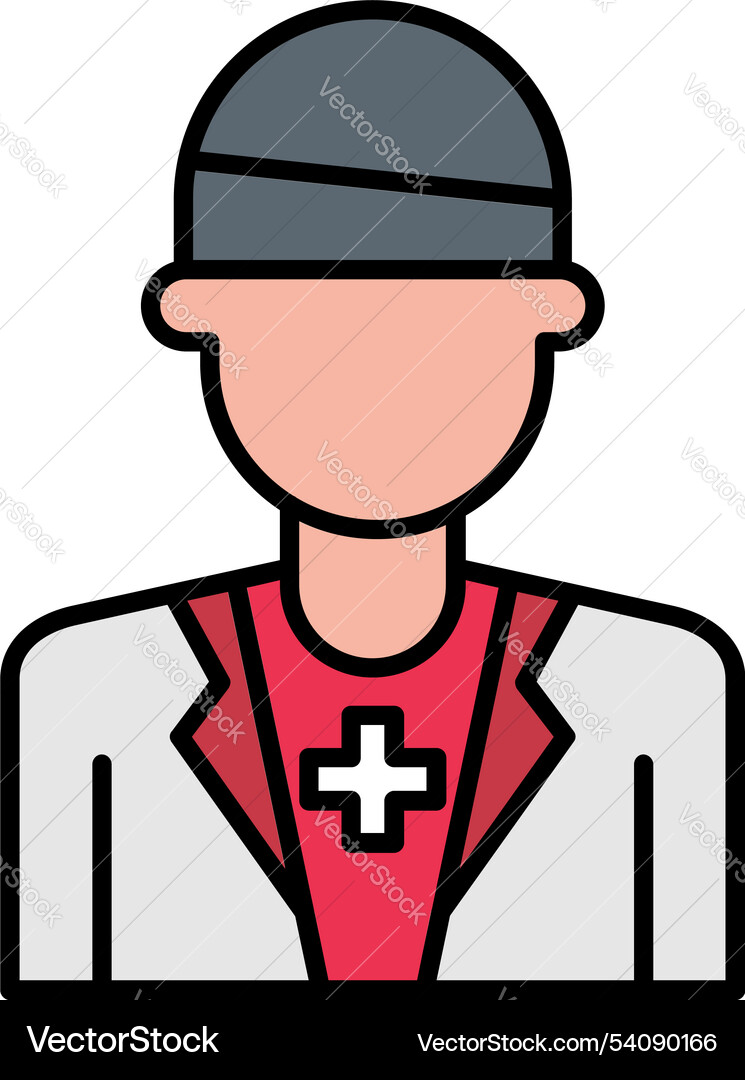 Patient line filled icon design Royalty Free Vector Image