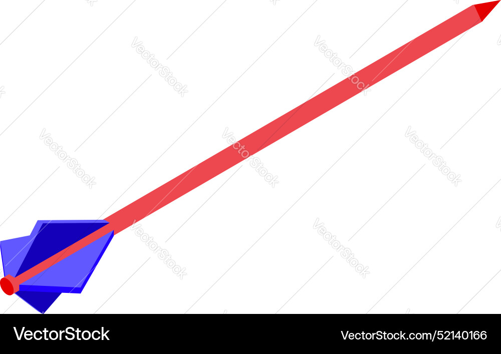Red arrow flying through the air toward a target Vector Image