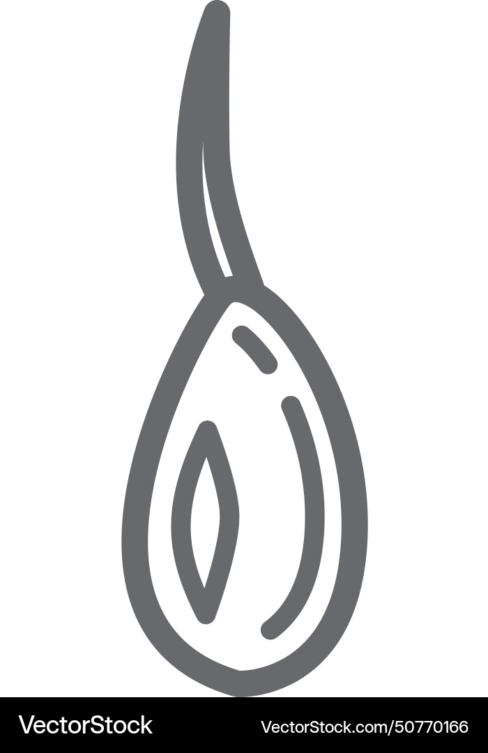 Seed growing 2 line icon Royalty Free Vector Image