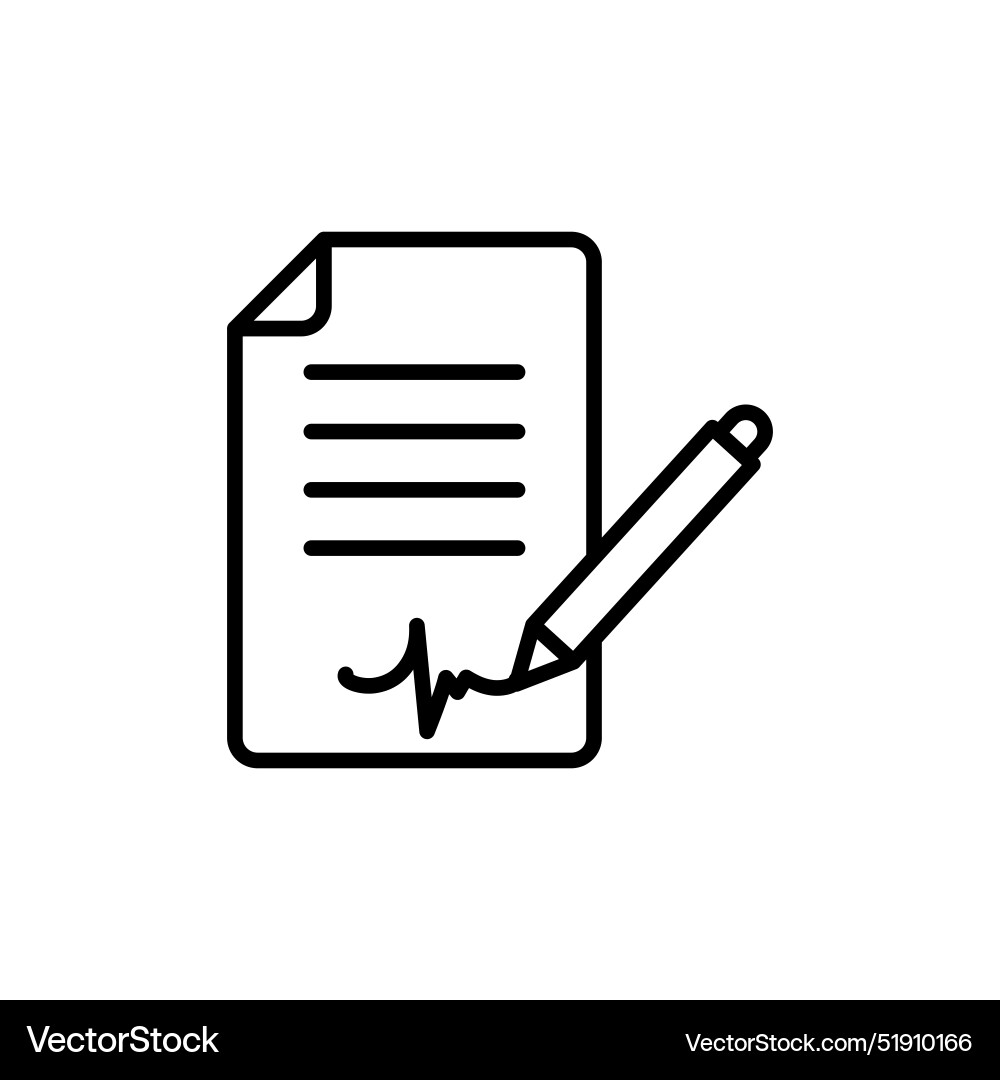 Signed document icon ideal for legal Royalty Free Vector
