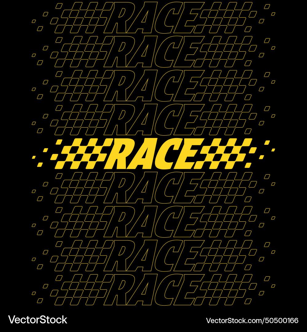Sport race track yellow flags Royalty Free Vector Image