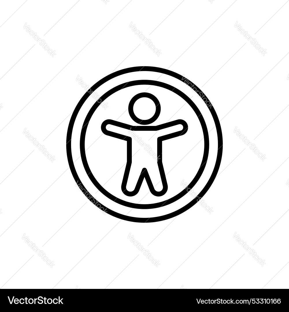 Universal access icon isolated on white background